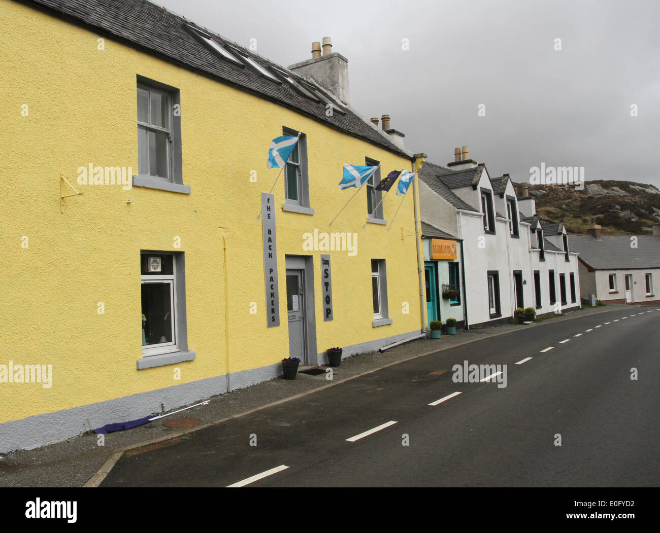 The exterior of the Backpackers Tarbert Isle of Harris Scotland May ...