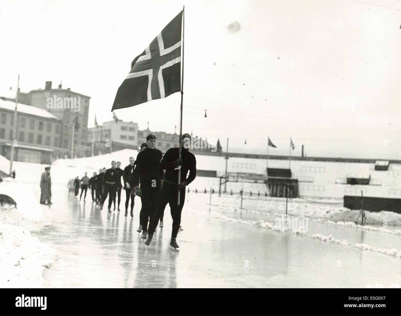 This image features a sporting boycott at Bislett Stadium in Oslo ...