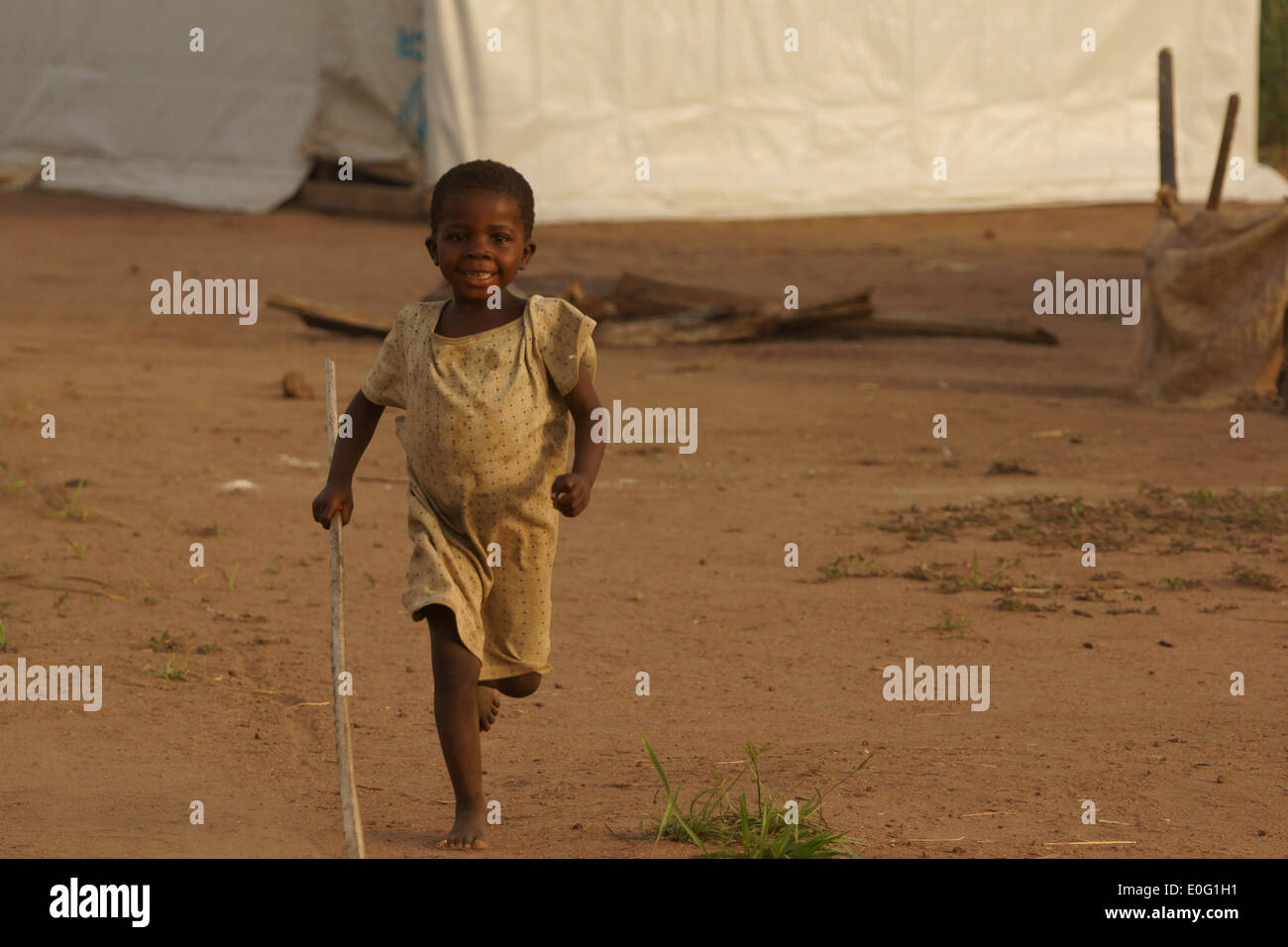 Child refugee from Central African Republic , in Boyabu refugee camp in ...