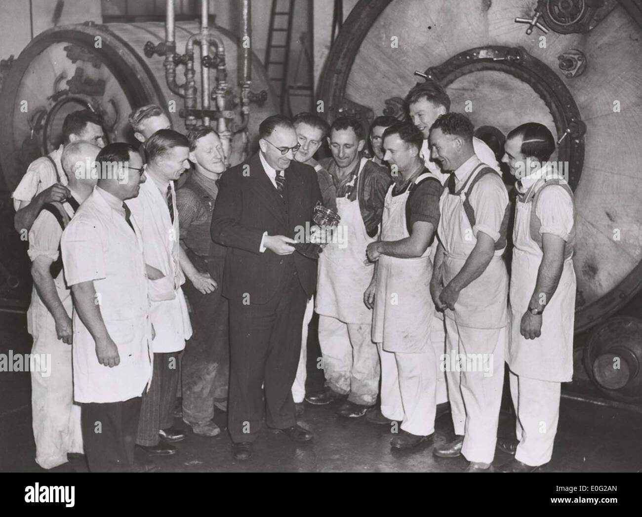 William Kraft, manager of the Drouin co-operative milk factory ...