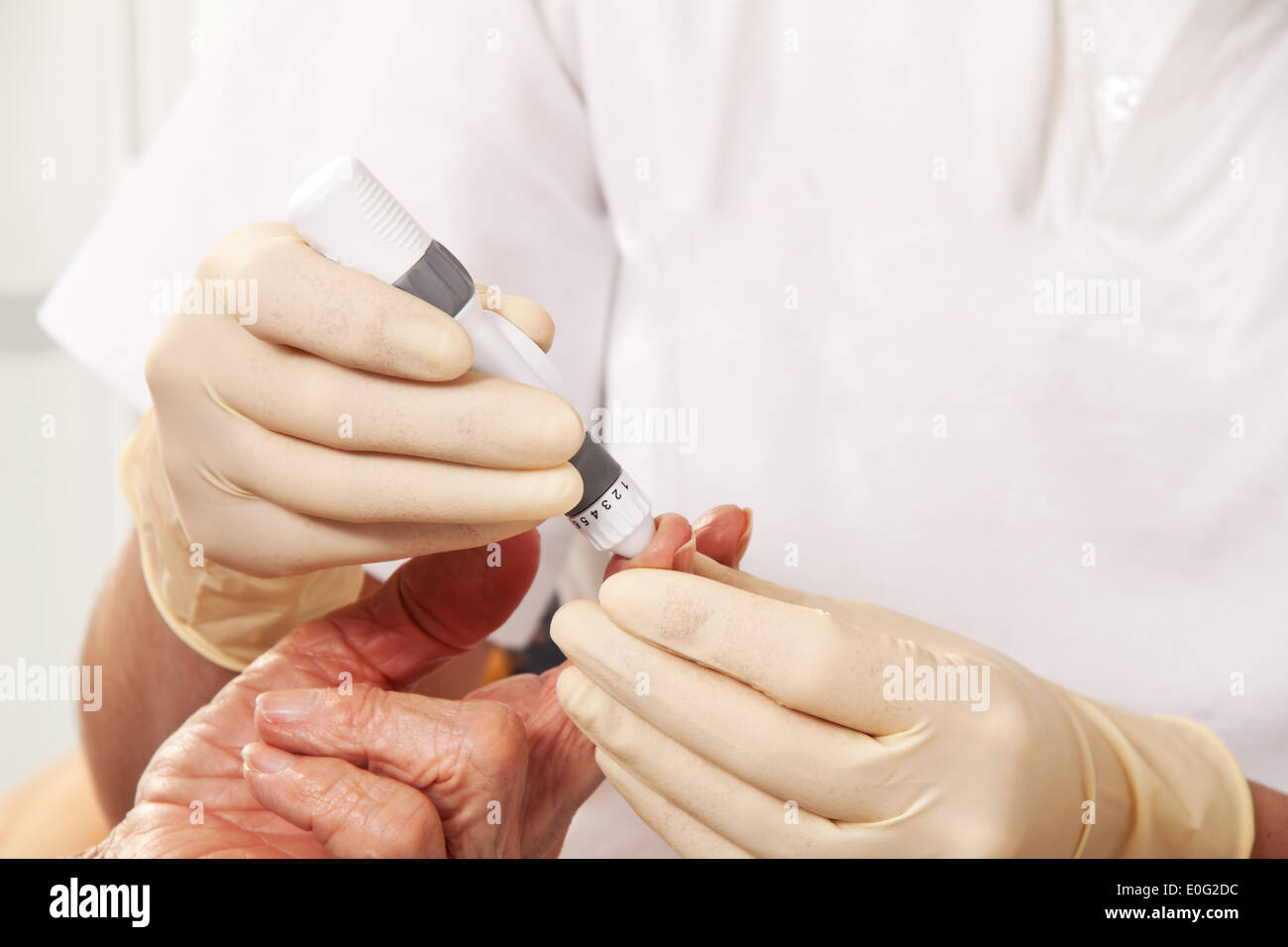 Blood glucose measuring instrument, Blutzucker Messgeraet Stock Photo ...