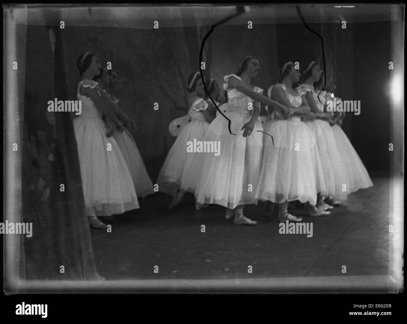 This image presents the ballet performance of Les Sylphides featuring ...