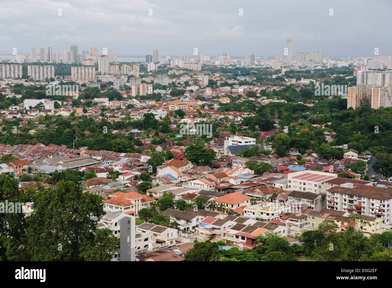 View of Penang Island from Kek Lok Si temple Stock Photo - Alamy