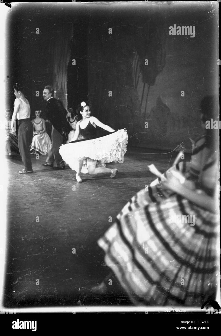 A scene from the ballet *Le beau Danube* featuring Edouard Borovansky ...