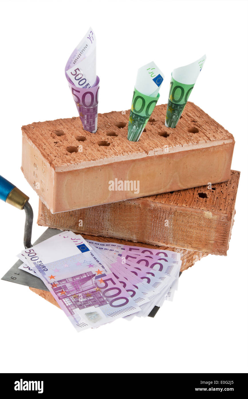 Symbolic photo building of a house, financing, construction saving ...