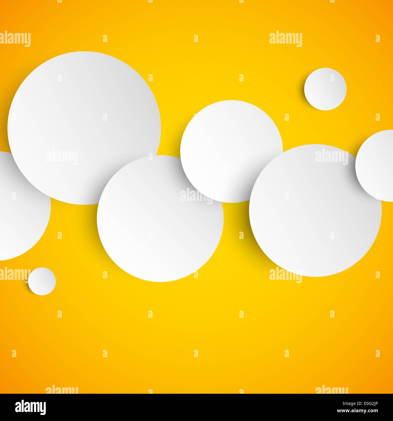 Abstract orange background with paper circles Stock Photo - Alamy