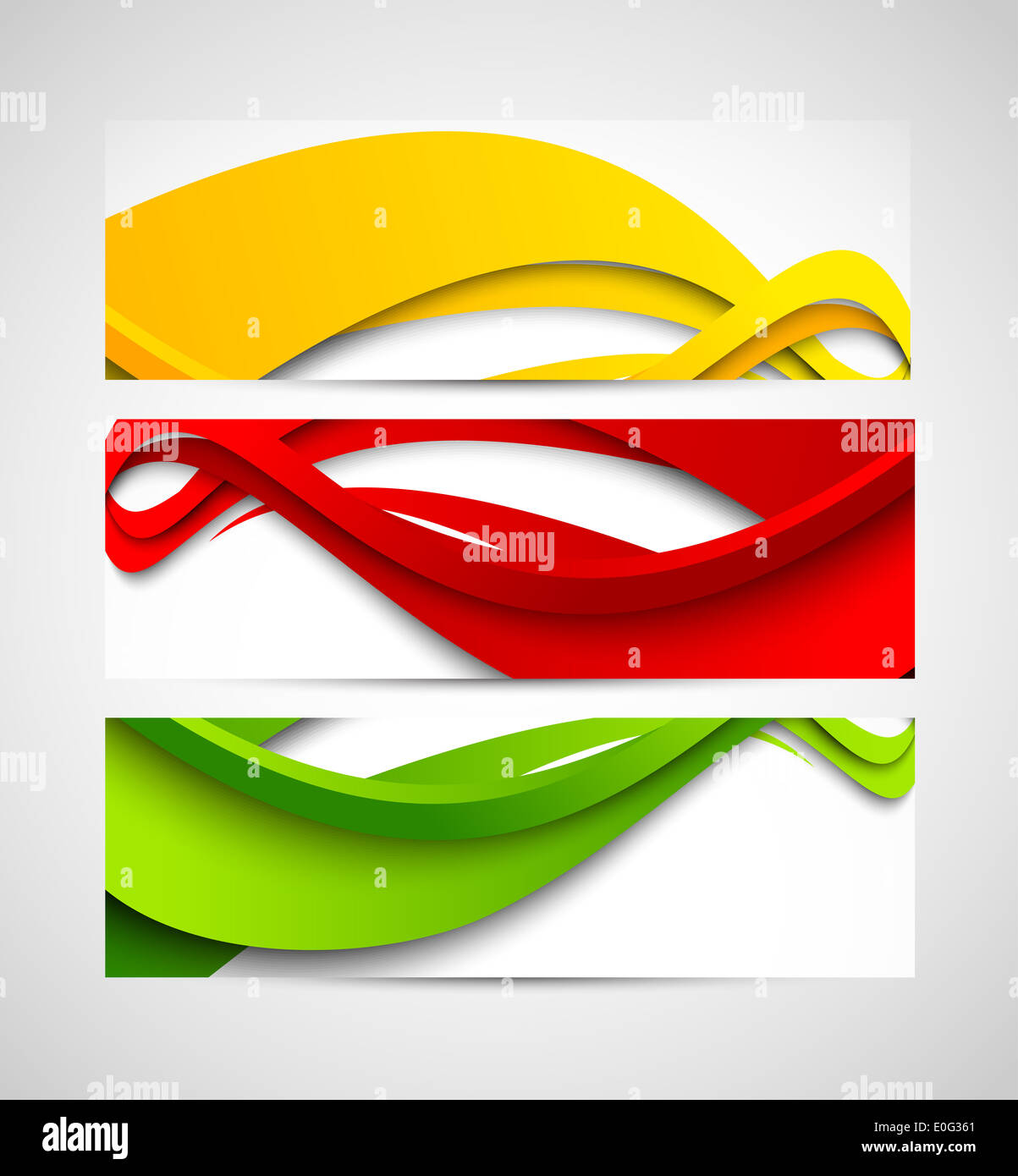 Set of wavy banners Stock Photo - Alamy