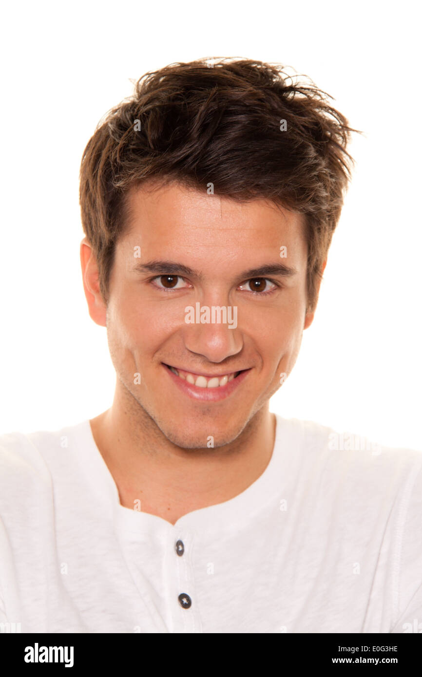 Nice man friendly smile portrait before w hi-res stock photography and ...