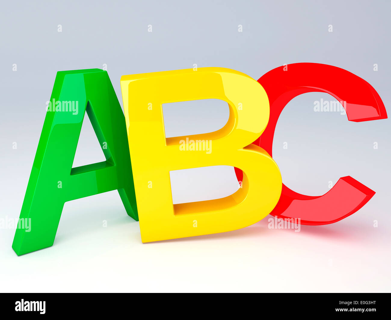 Colorful symbols heap of alphabet. Education concept. 3d illustration ...