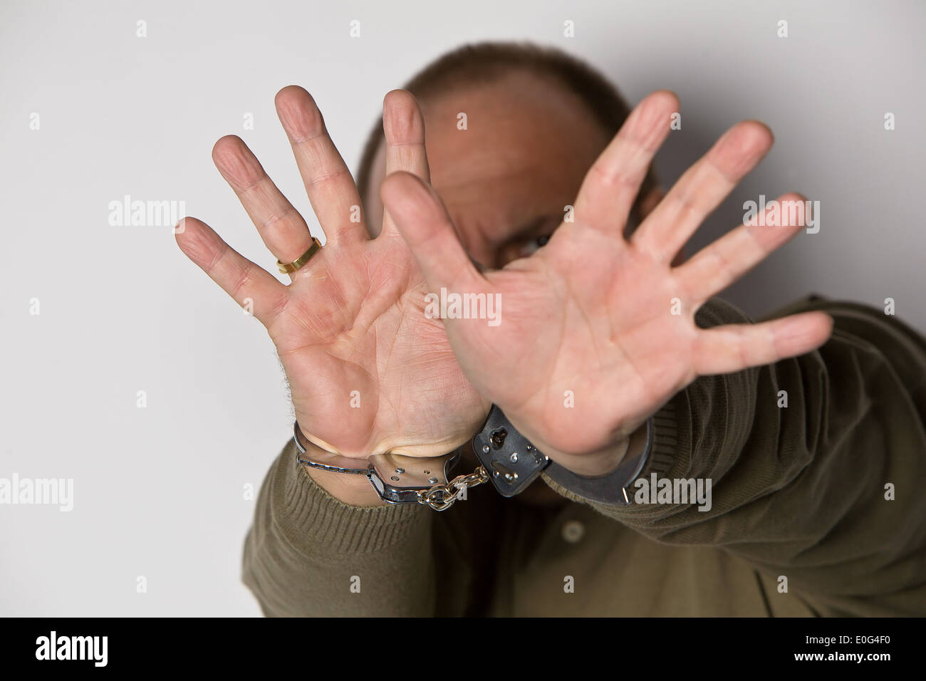 Handcuffs , Handschellen Stock Photo - Alamy