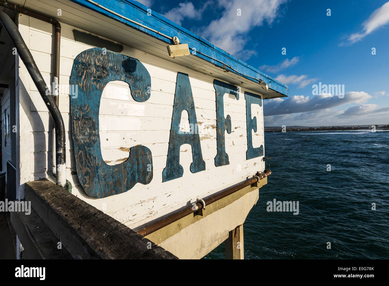 Ocean Beach Pier Cafe. San Diego, California, United States Stock Photo ...