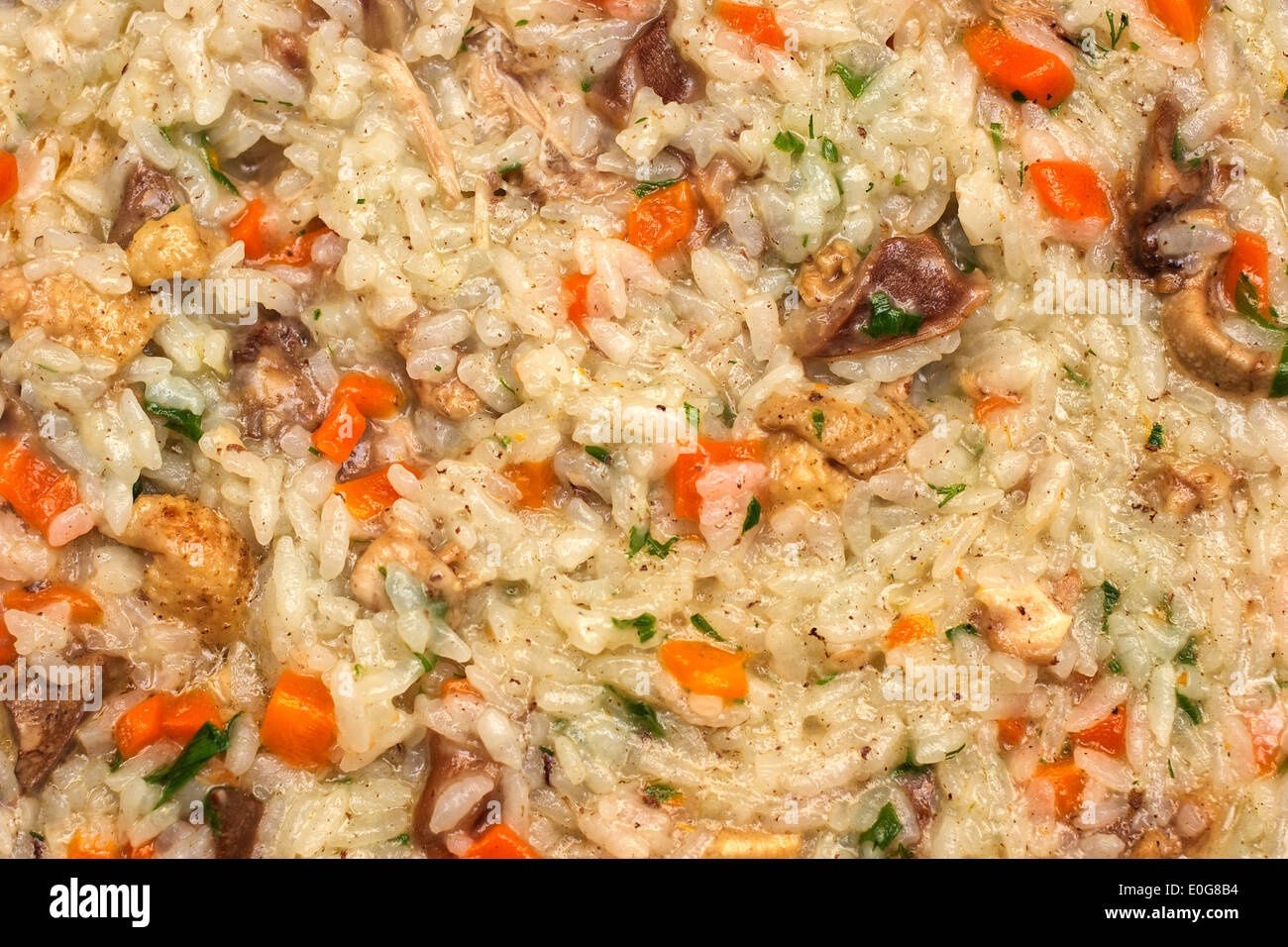 Pilaf with chicken meat Stock Photo - Alamy