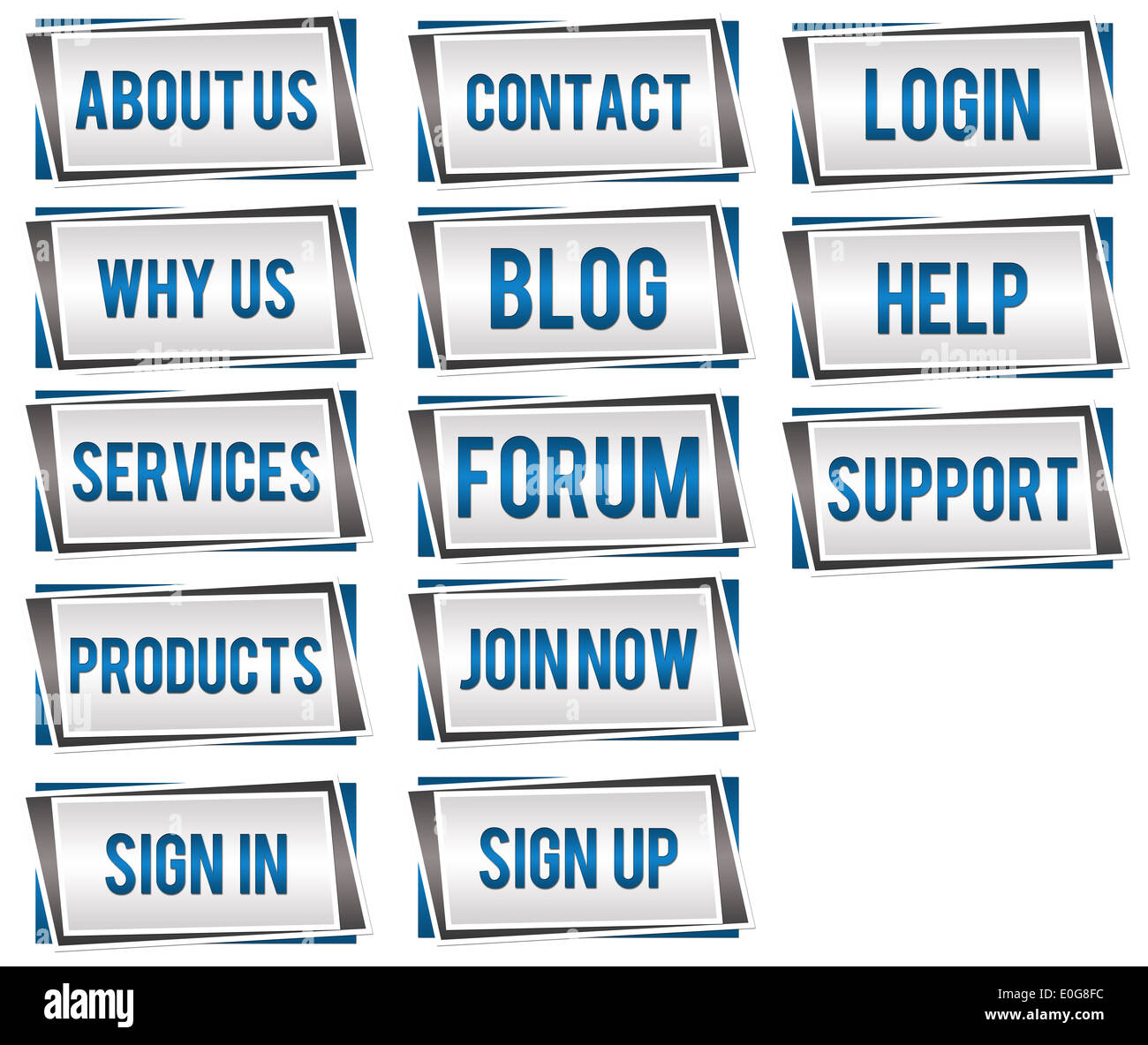 Website Navigation Elements Stock Photo - Alamy