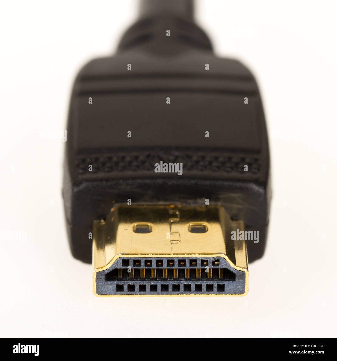 Close-up of hdmi cable on white background Stock Photo - Alamy