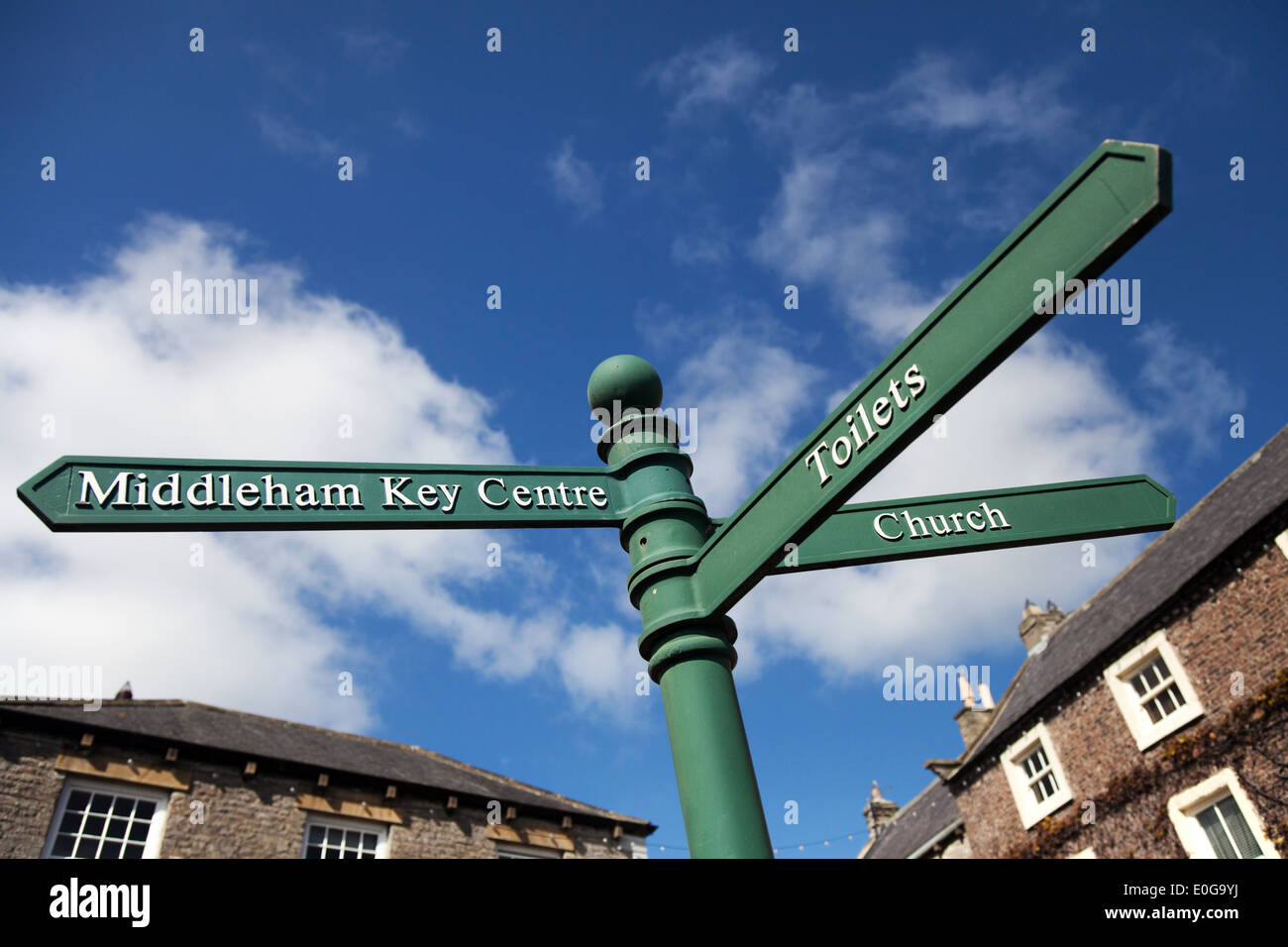 Street signs to different destinations. Middleham Village Signs, North ...
