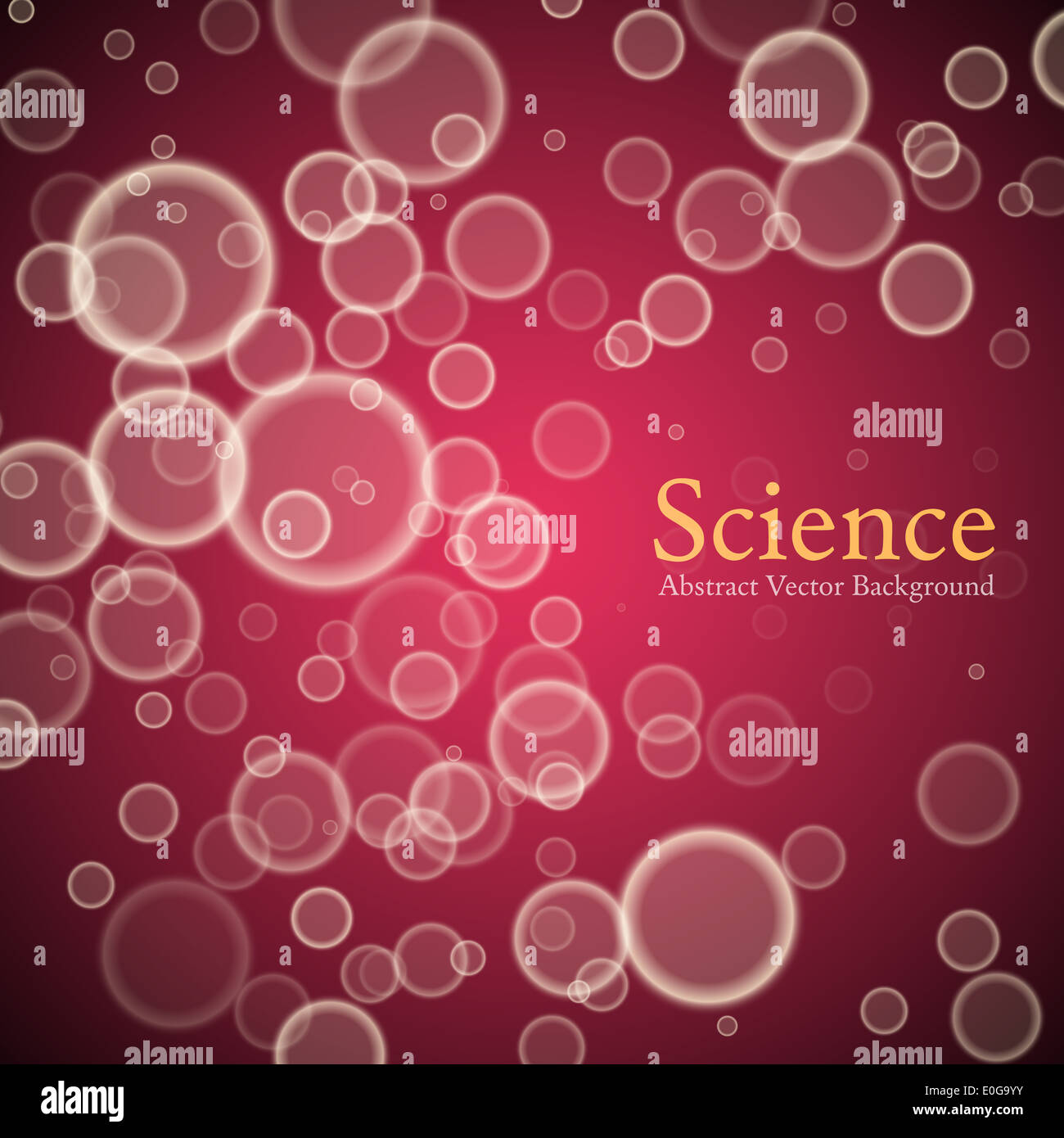 Red cartoon science bubbles in liquor vector background with text space ...