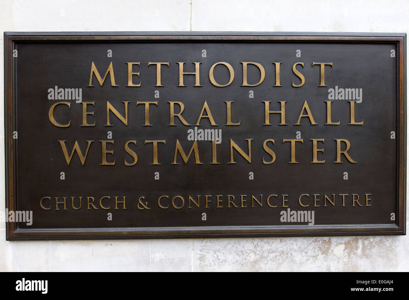 Methodist central hall westminster sign hi-res stock photography and ...