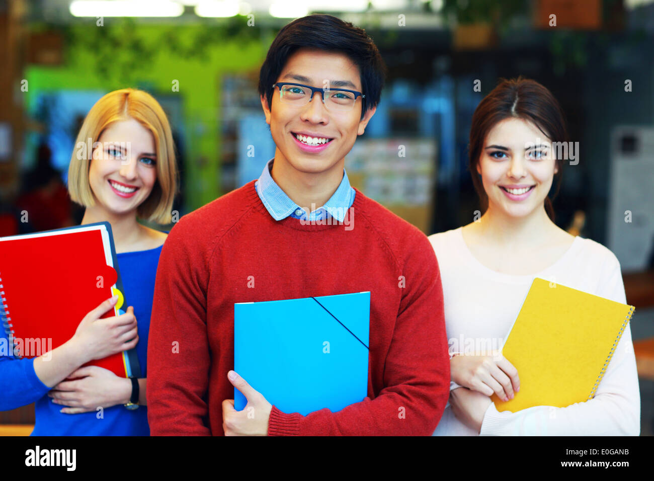 Cheerful group of students Stock Photo - Alamy
