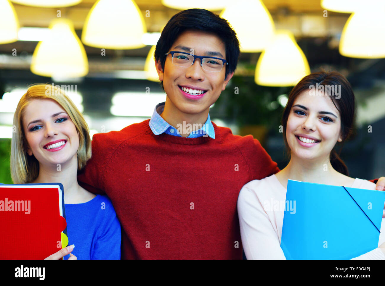 Cheerful group of students Stock Photo - Alamy