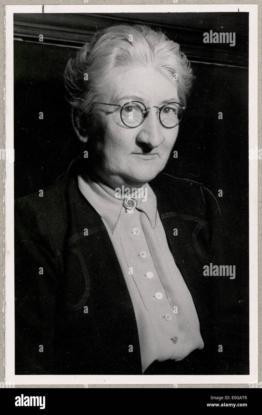 This photograph shows Ingeborg Hansen, a prominent Norwegian politician ...