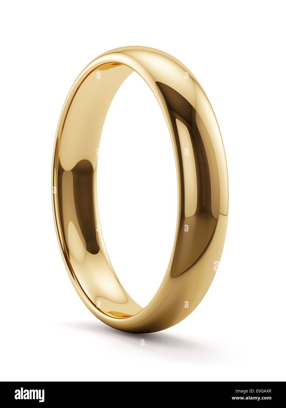 3d render of golden ring isolated on white background Stock Photo - Alamy