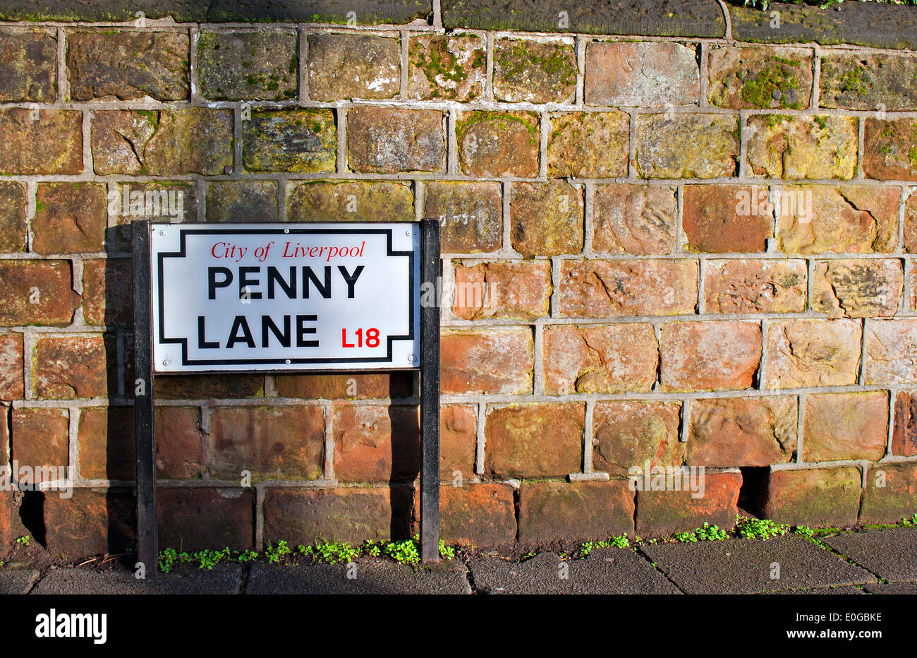 Penny Lane street sign, Liverpool, UK Stock Photo - Alamy