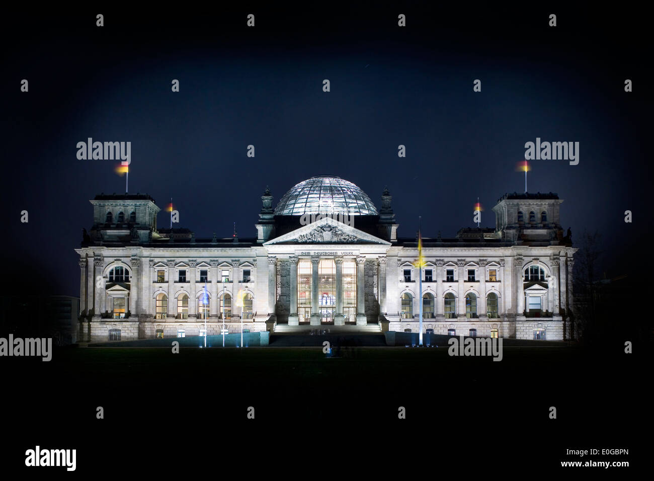 Reichstag building at night, Berlin, Germany Stock Photo - Alamy