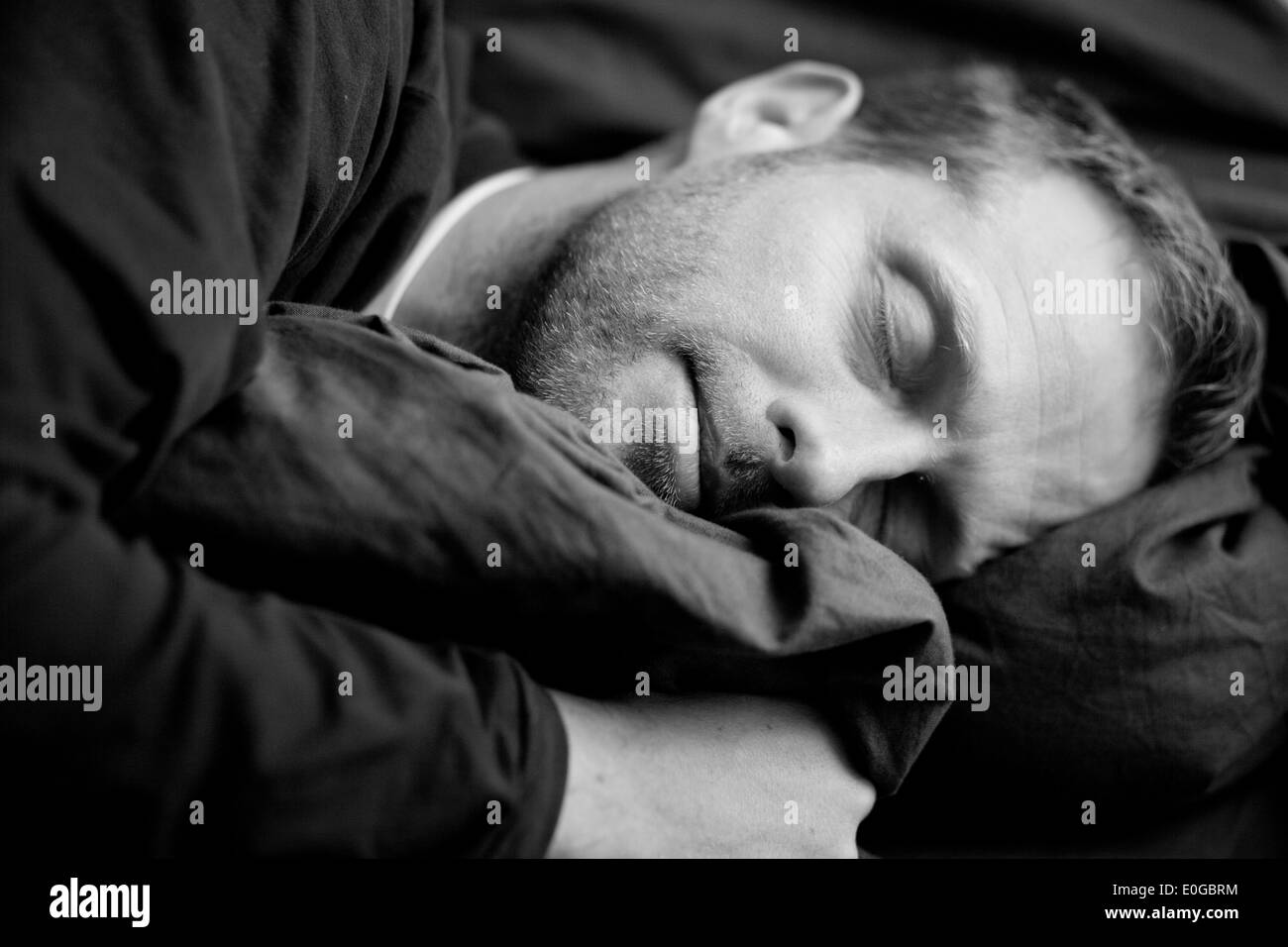 Man face front and side Black and White Stock Photos & Images - Alamy