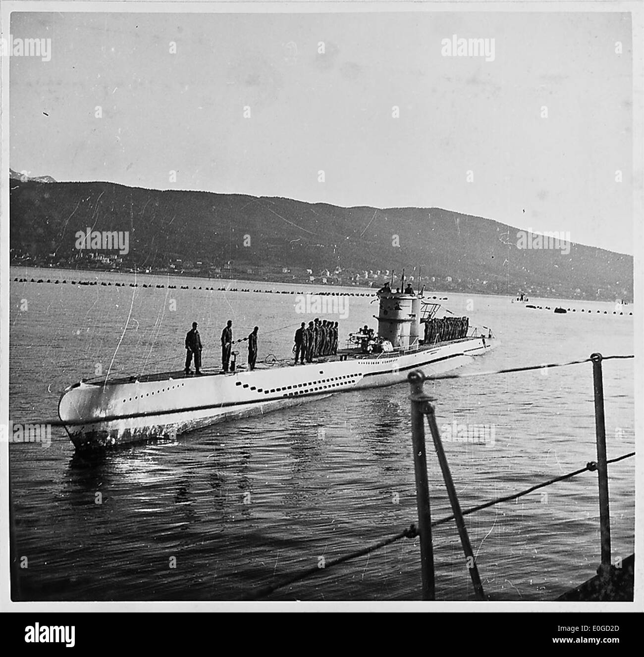 A photo from World War II, featuring German Type VII U-boats entering ...