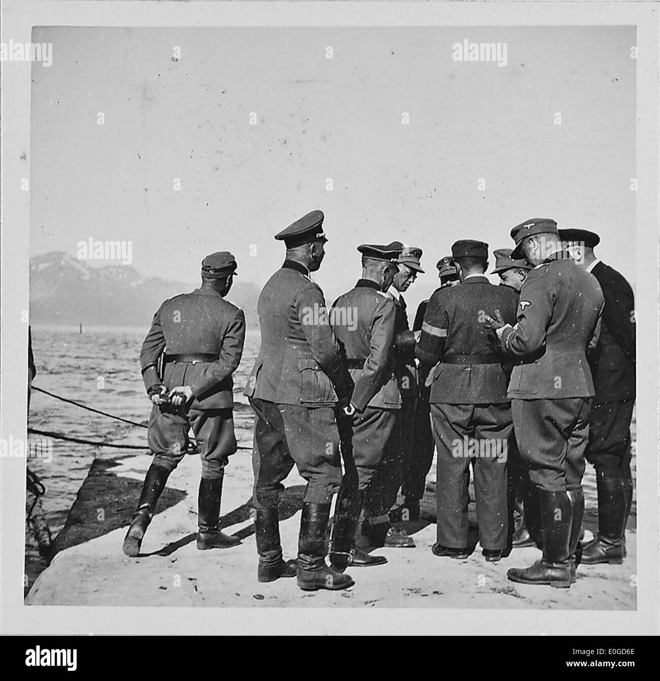 This photo from World War II shows a scene in Bodø, Norway, during the ...