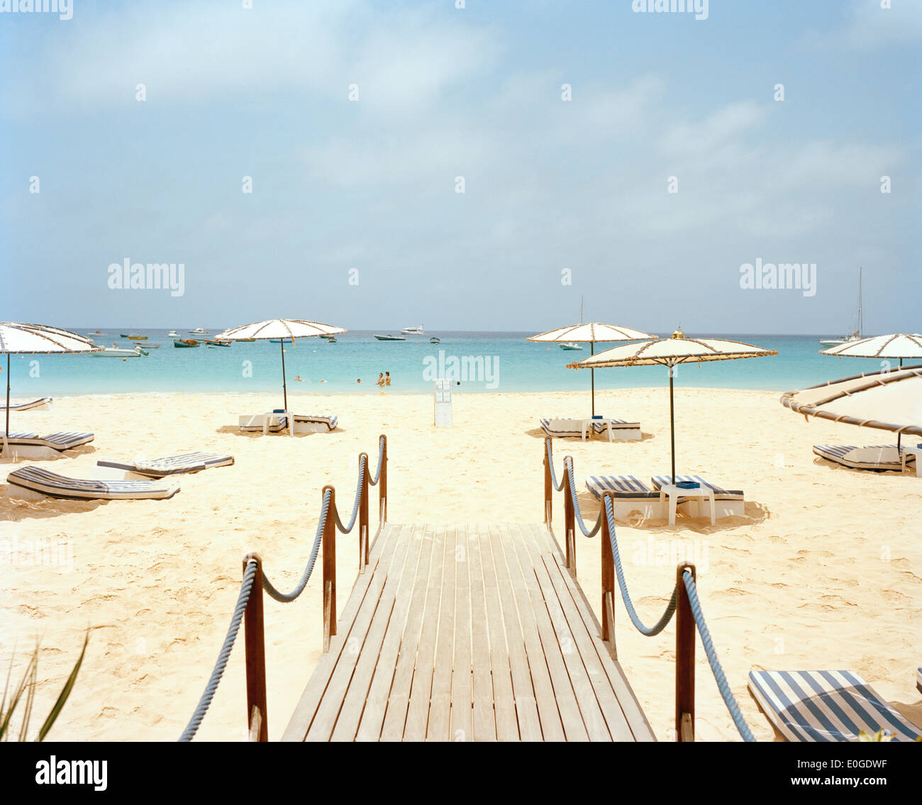 Beach Club of the Morabeza Hotel, Santa Maria, Sal, Ilhas de Barlavento ...