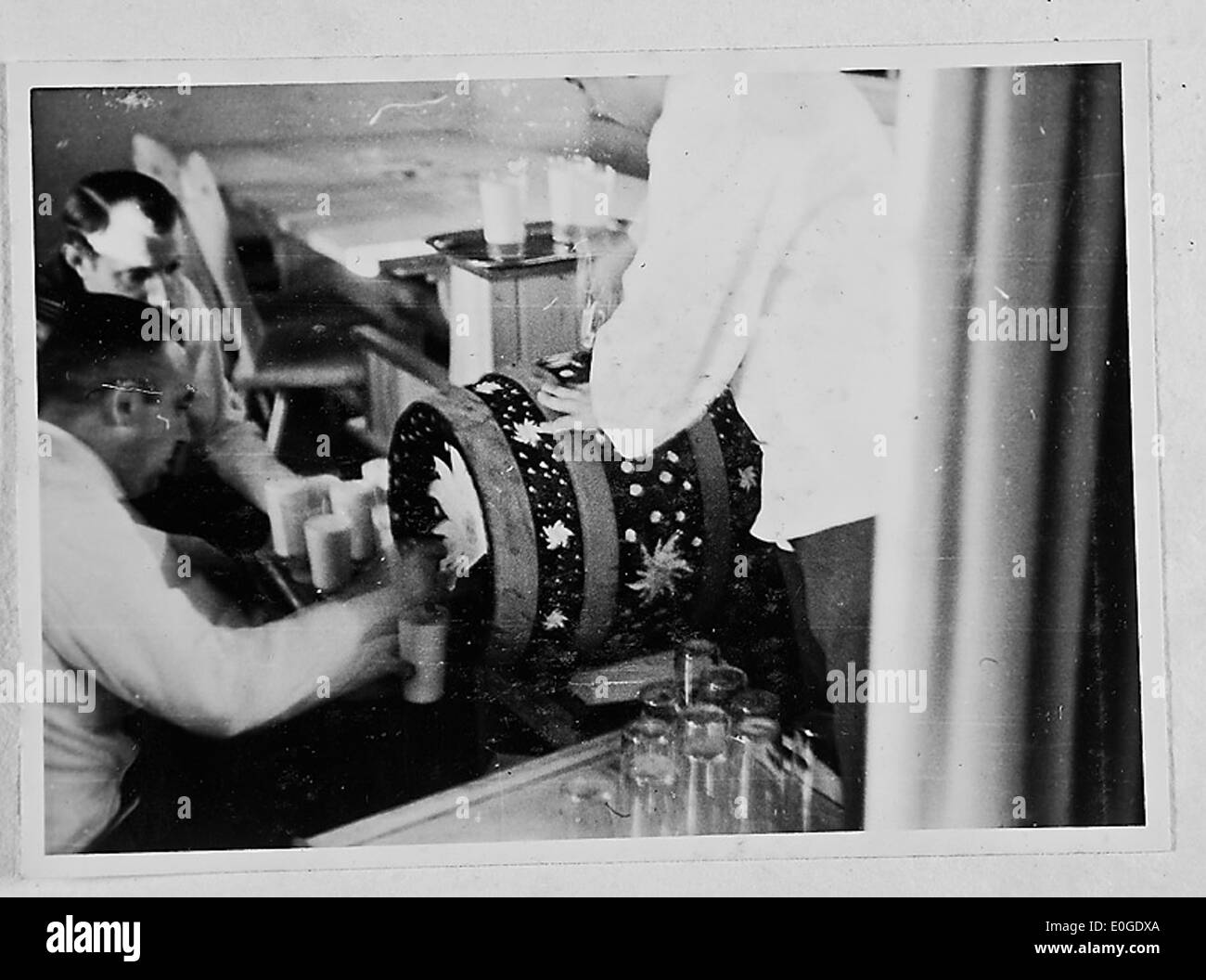 A historical photograph from the Second World War showing a scene ...