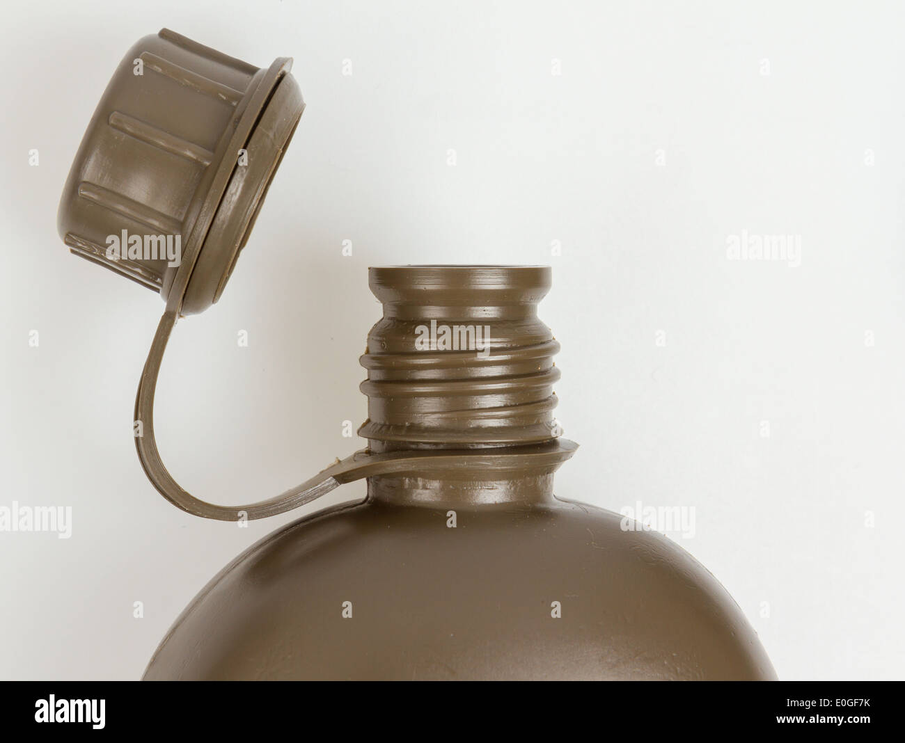 Army water canteen isolated on a white background Stock Photo - Alamy