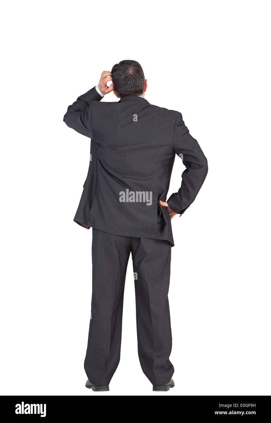 Man suit scratching head Cut Out Stock Images & Pictures - Alamy
