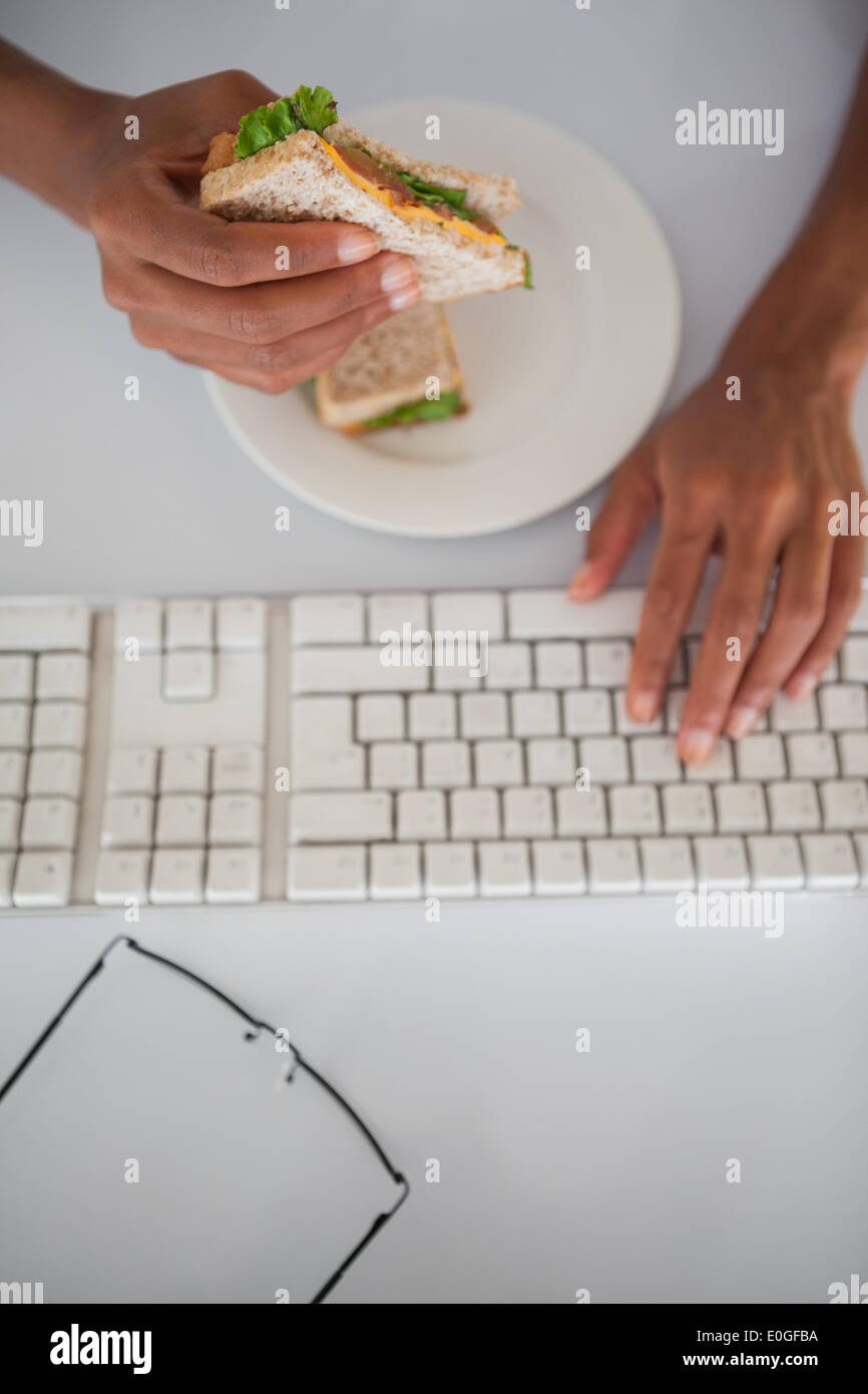 Woman sandwich desk hi-res stock photography and images - Alamy