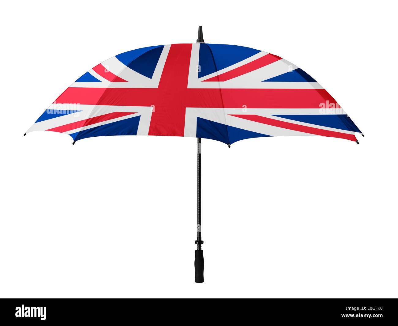 Business concept: umbrella of Flag from England. Isolated over white ...