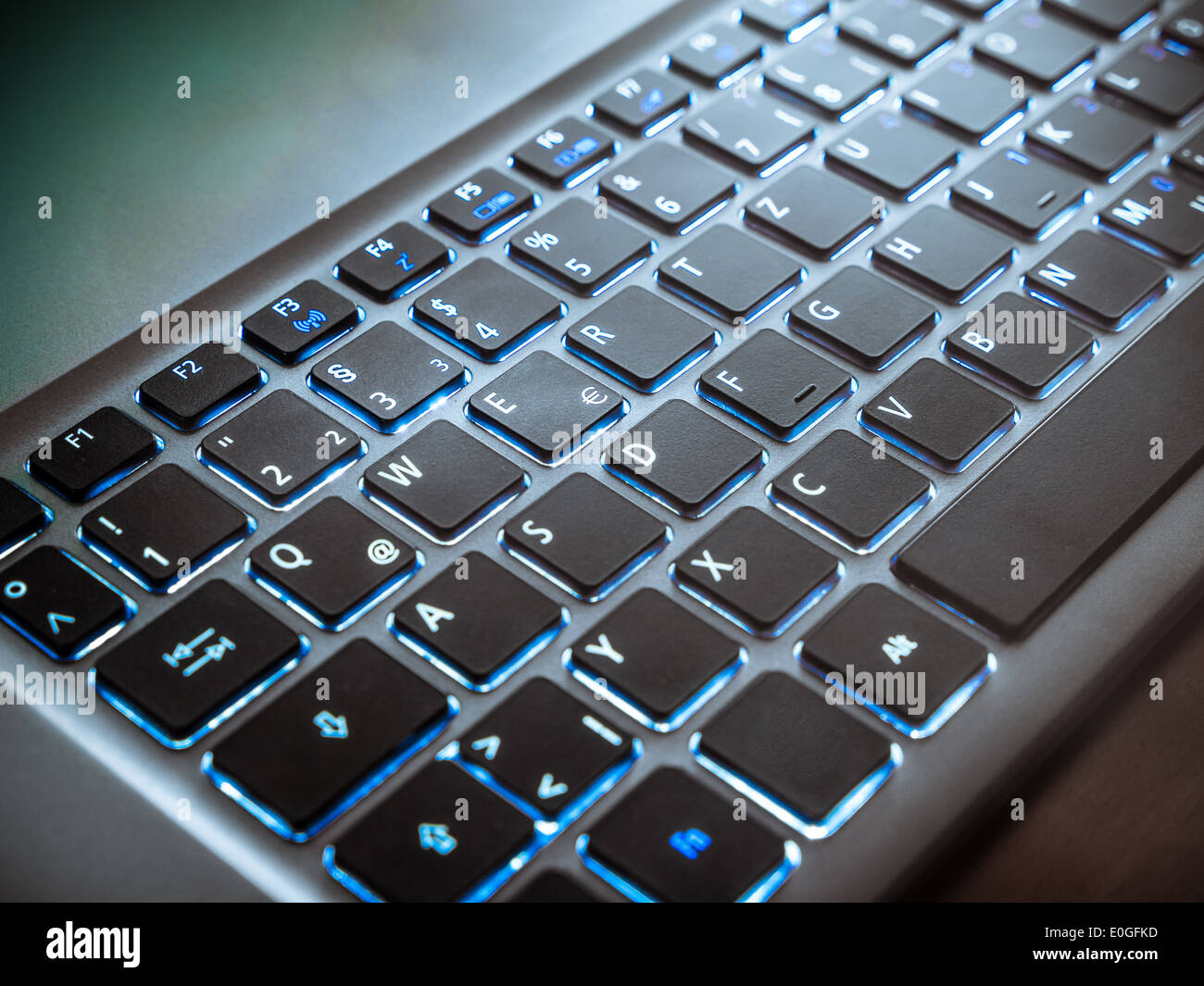 Keyboard of a notebook Stock Photo - Alamy