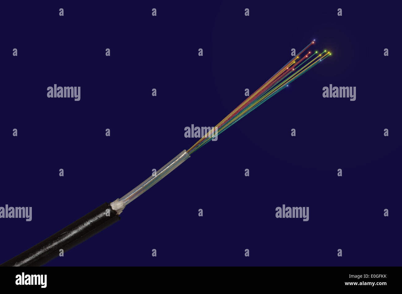 Blue light optical fiber hi-res stock photography and images - Alamy