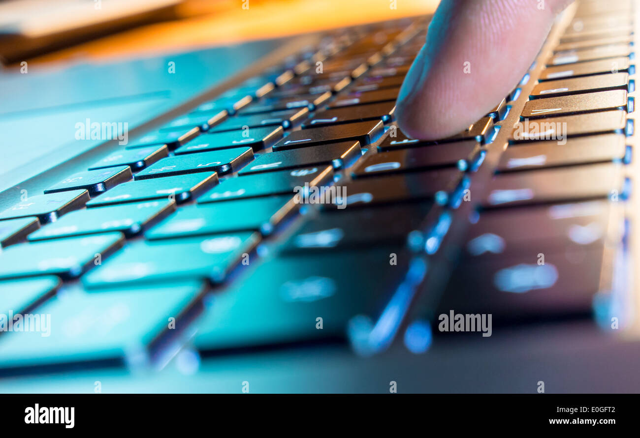 Program hand finger hi-res stock photography and images - Alamy