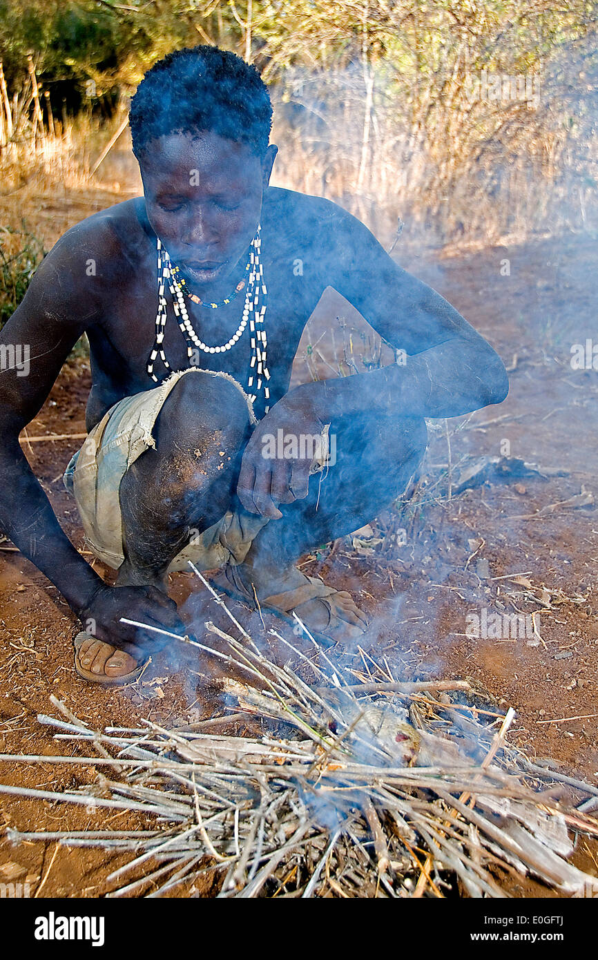Hadza tribe tanzania hunter men arrow hi-res stock photography and ...