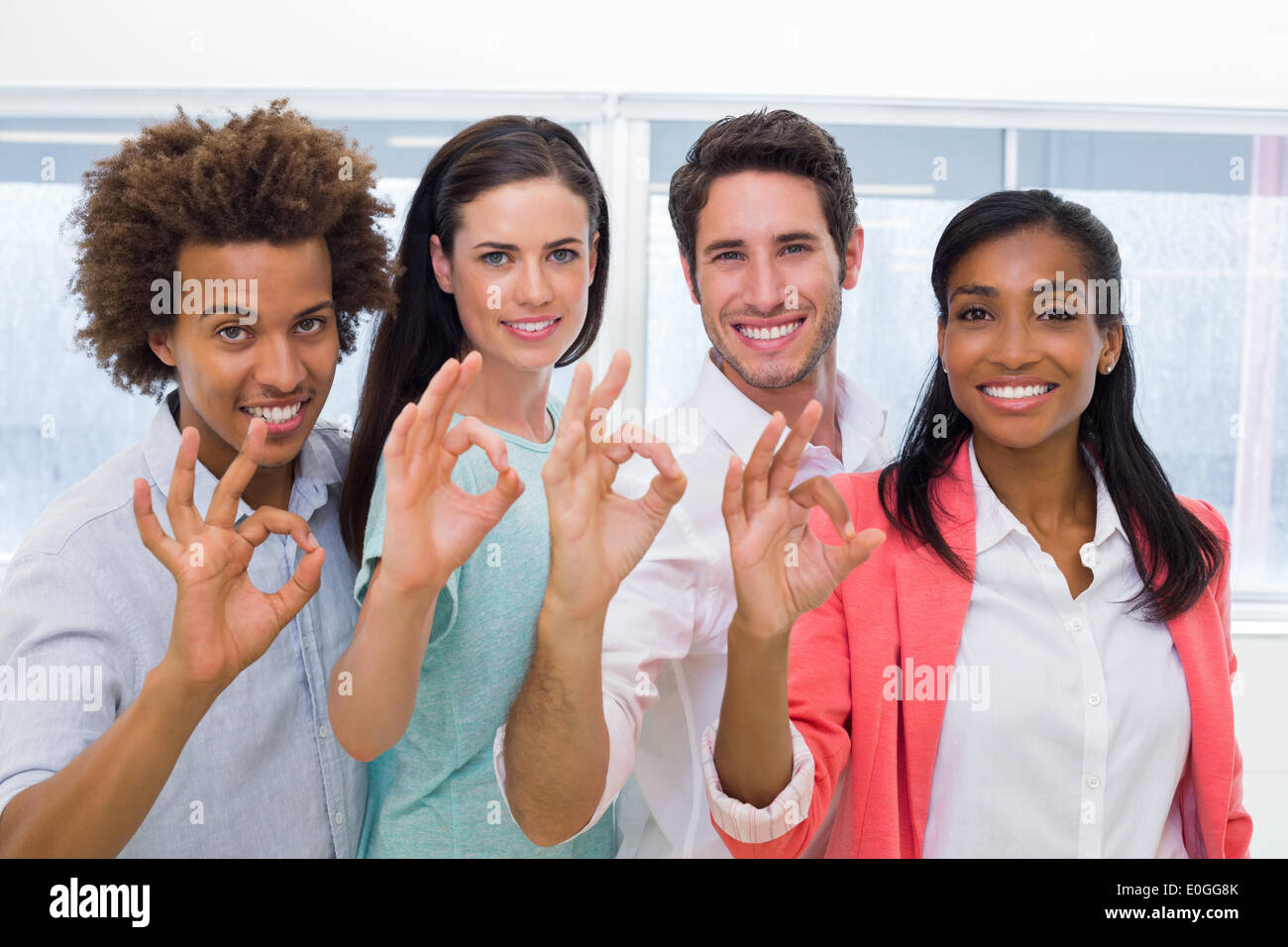 Group business people giving ok hi-res stock photography and images - Alamy