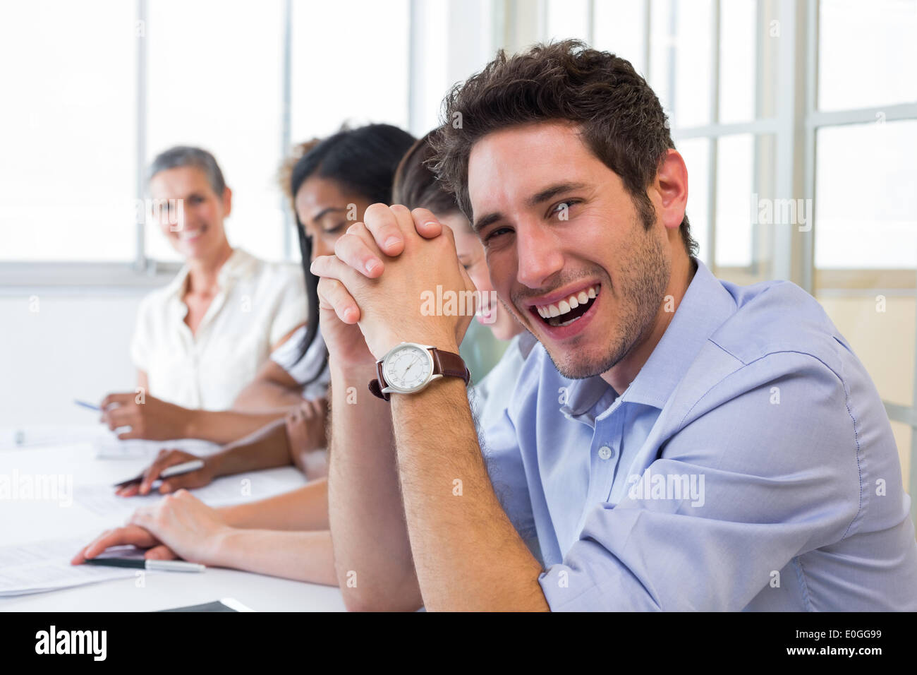 Laughing during presentation hi-res stock photography and images - Alamy