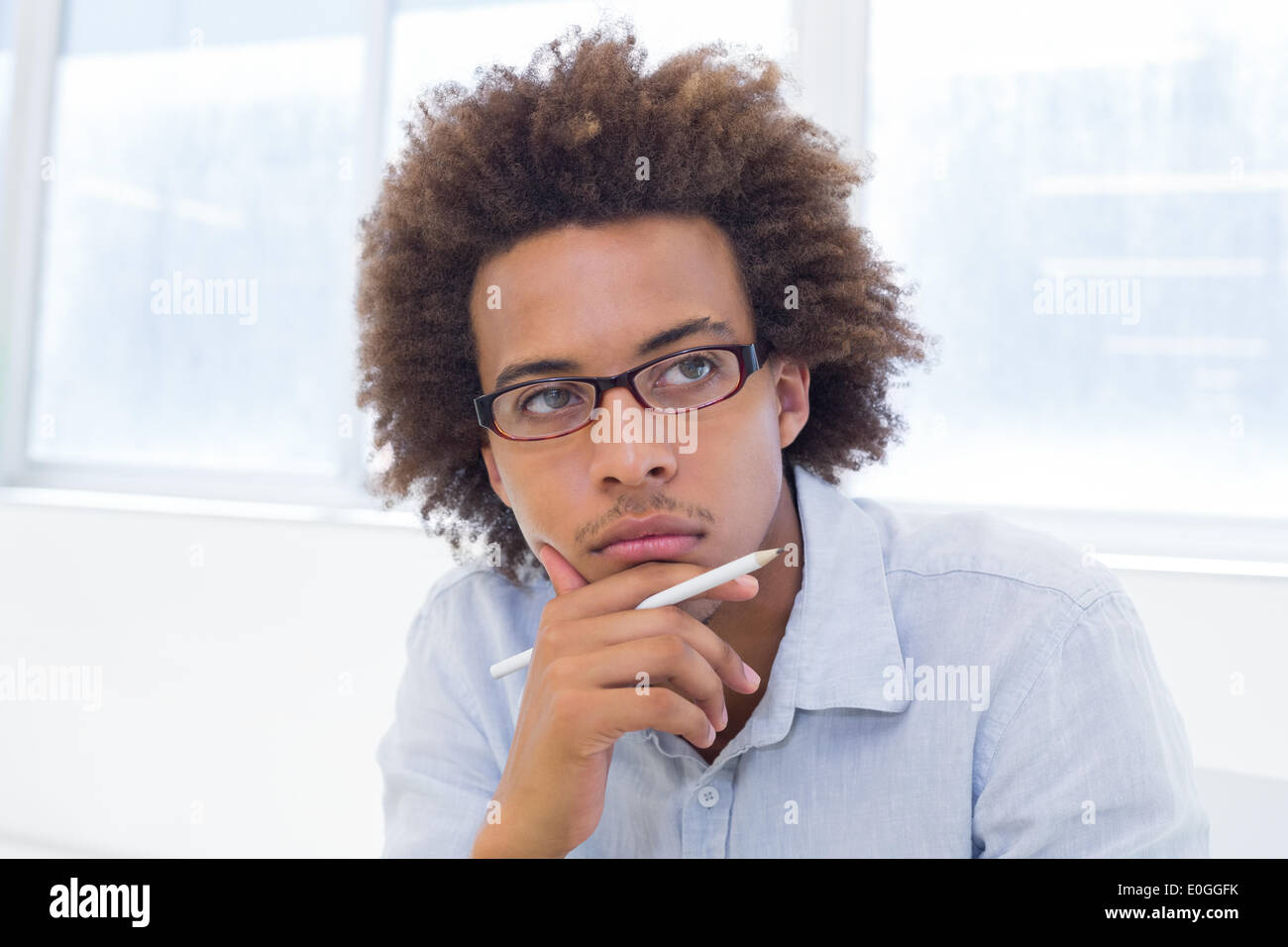 Man thinking and pencil hi-res stock photography and images - Alamy