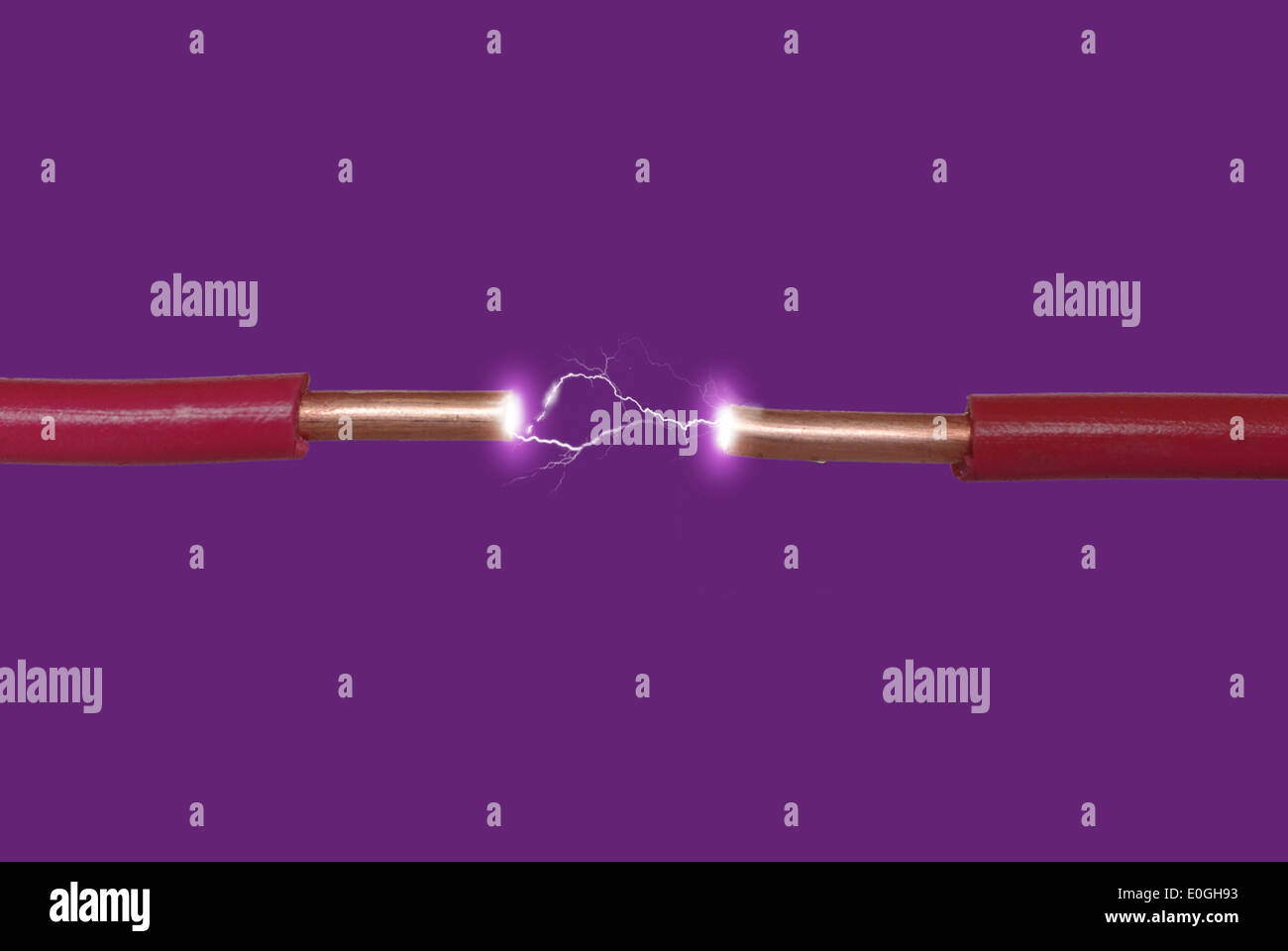 electric bow between cables Stock Photo - Alamy