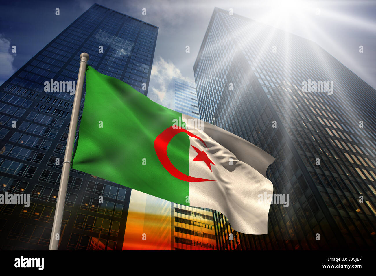 Algeria national flag Stock Photo - Alamy