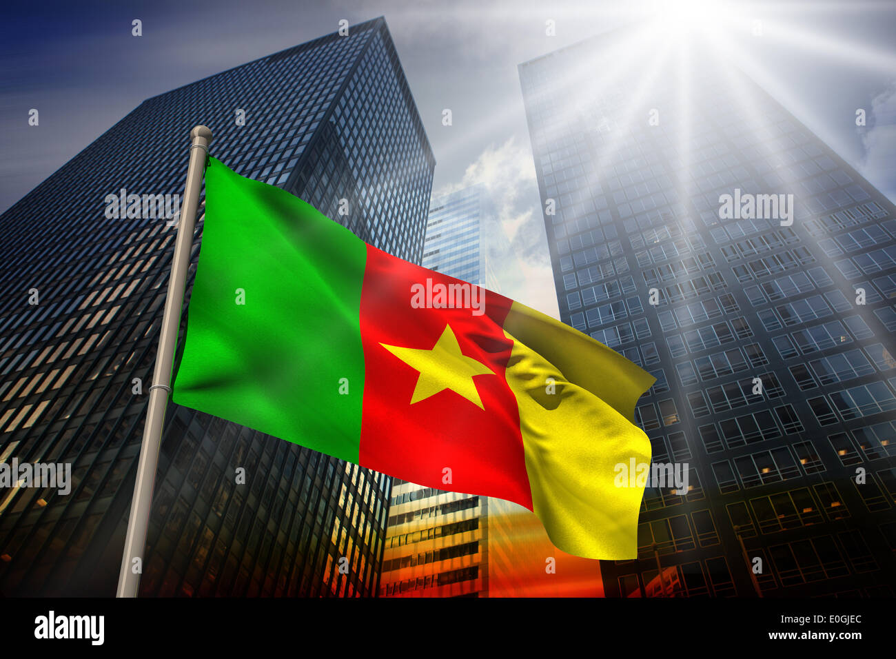 Cameroon national flag Stock Photo - Alamy