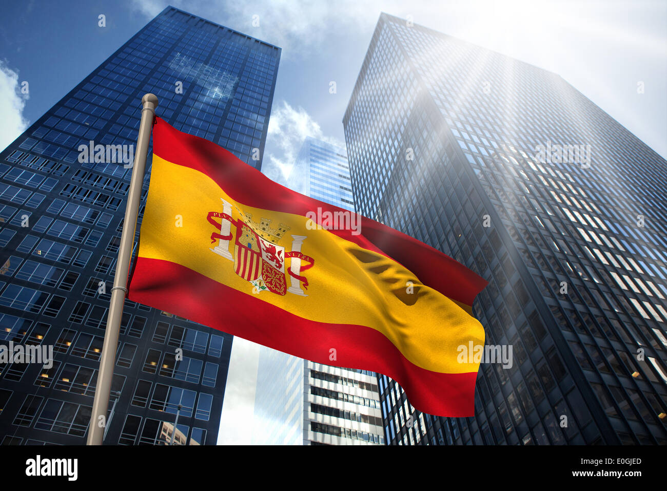 Spain national flag Stock Photo - Alamy