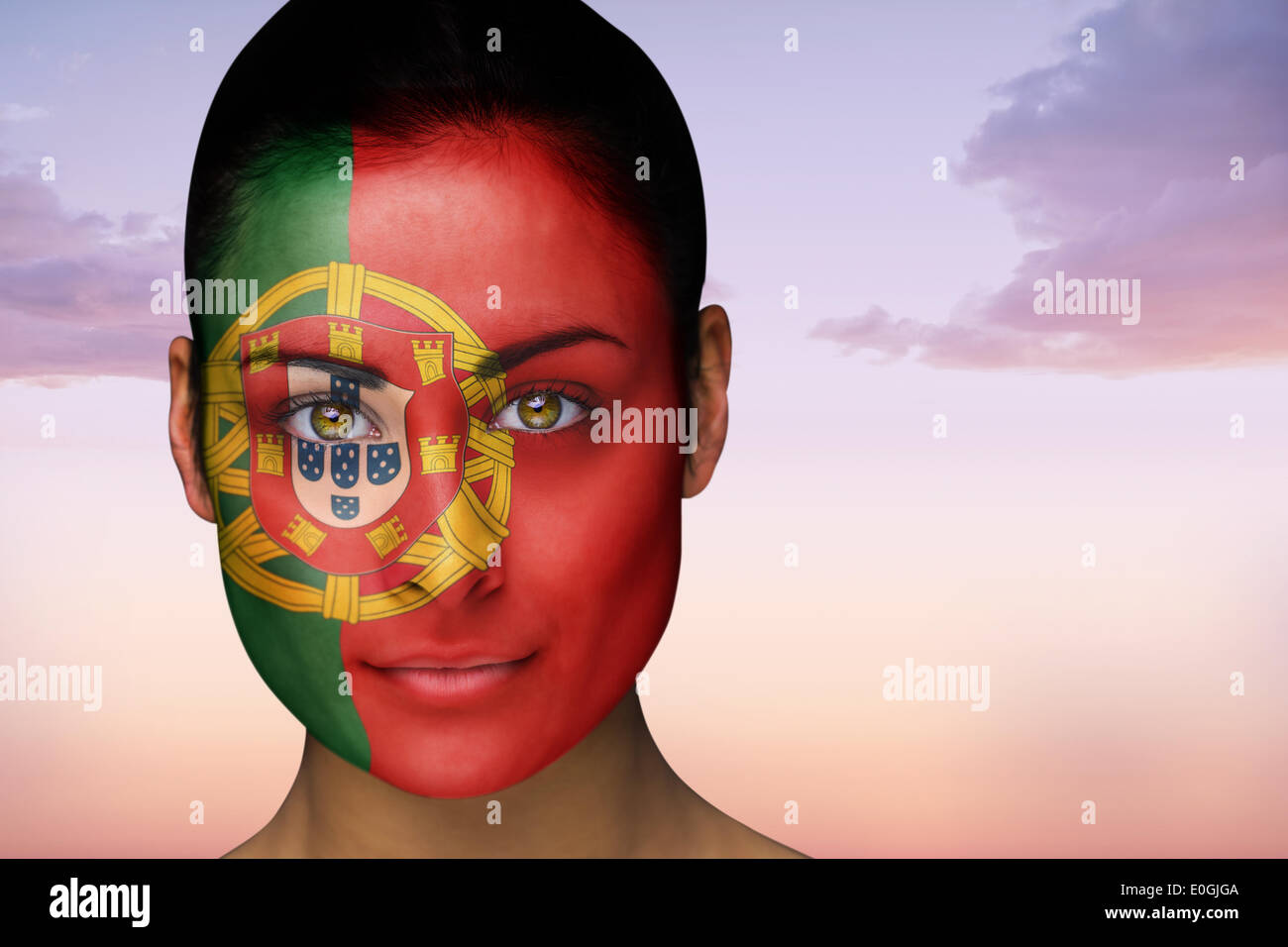 Portugal flag facepaint hi-res stock photography and images - Alamy