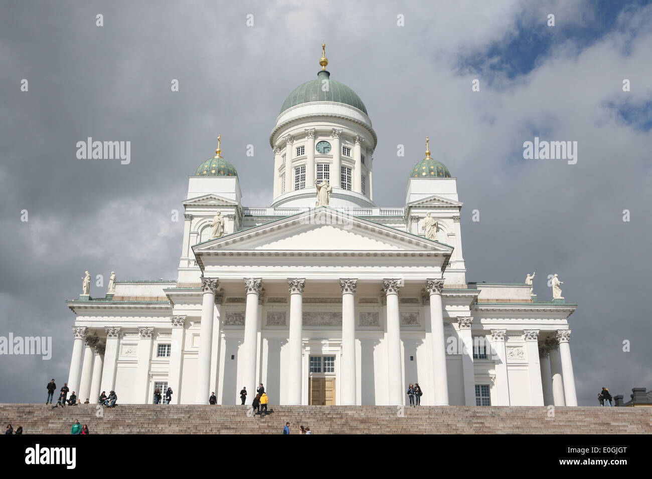 Helsinki cathedral on Senate Square Finland Stock Photo - Alamy