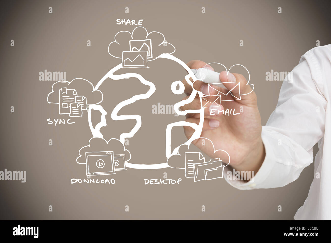 Desktop computer cloud image hi-res stock photography and images - Alamy